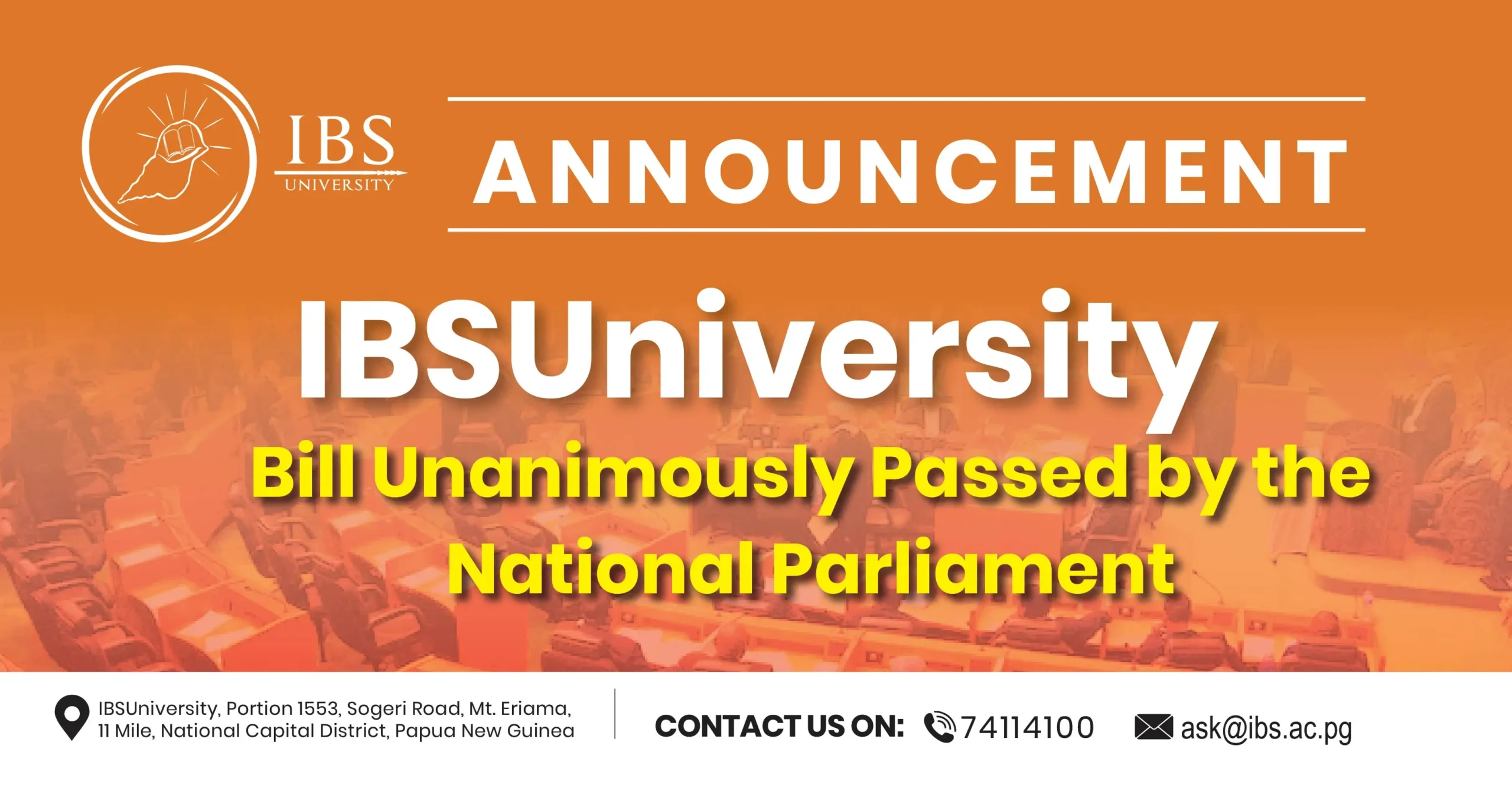 IBSUniversity Bill Unanimously Passed by the National Parliament - IBS ...